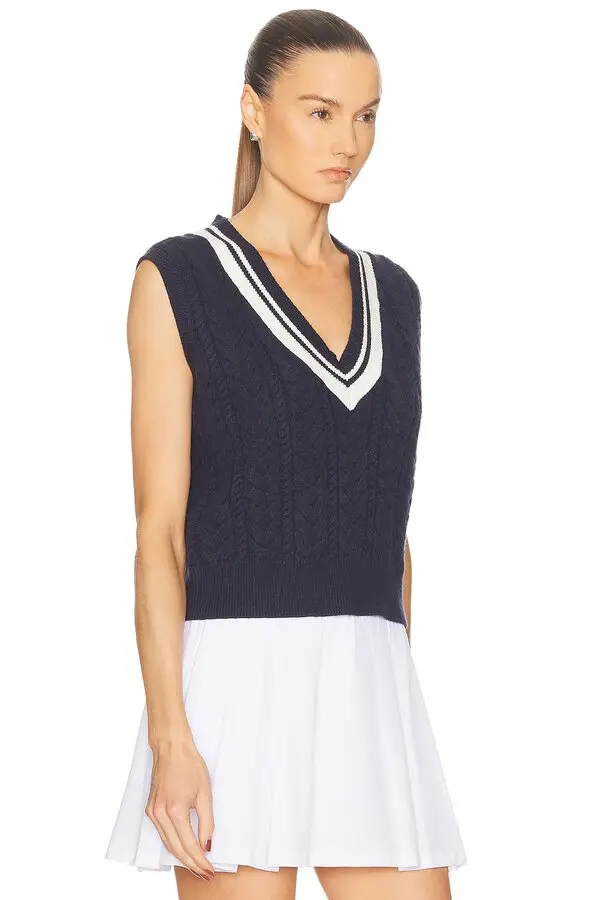 Beyond Yoga Cable Knit Vest - Nocturnal Navy - 35% Off | Editorialist